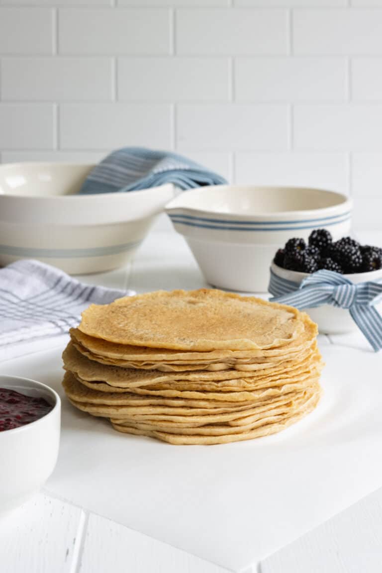 Crepes with Lemon Cream Cheese and Blackberry Filling | Chef Ani