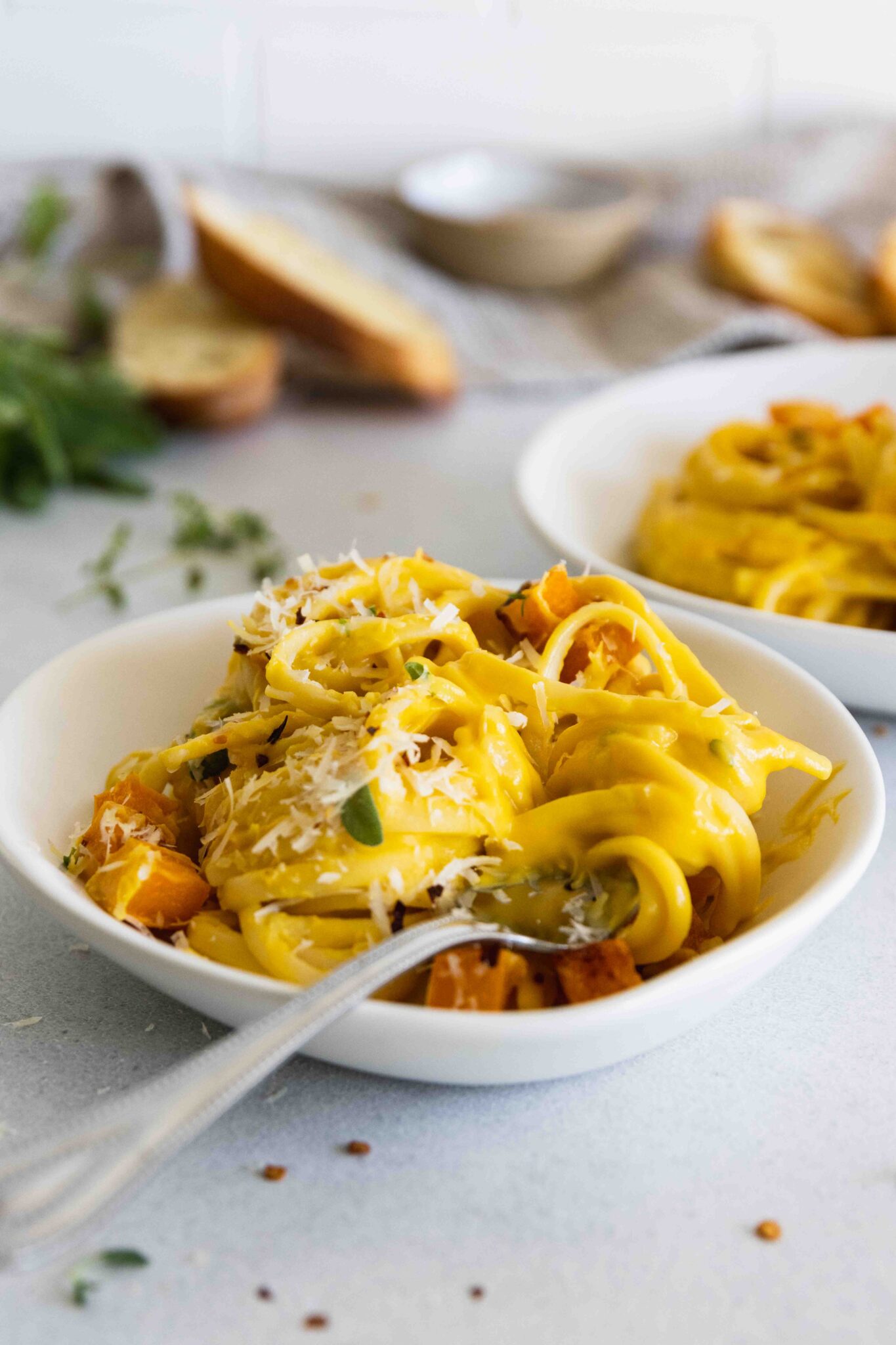 Roasted Butternut Squash Pasta with Roasted Garlic & Sage | Chef Ani